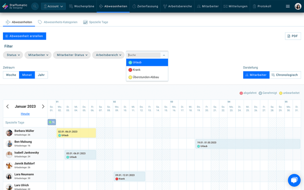Rota, Shift Planner & Shift Work Calendar • Staffomatic