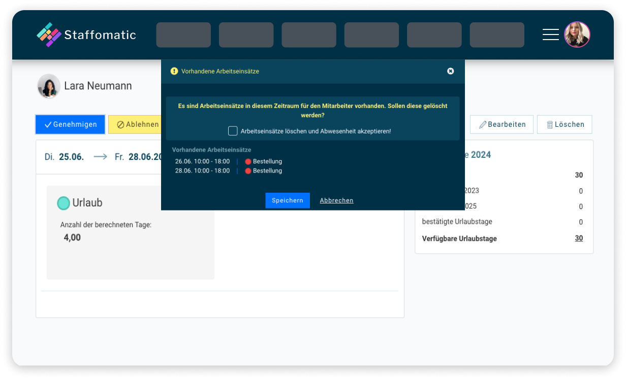 Urlaubsplanung mit Staffomatic - online und effizient