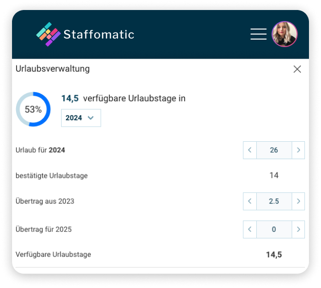 Urlaubsplanung mit Staffomatic - online und effizient